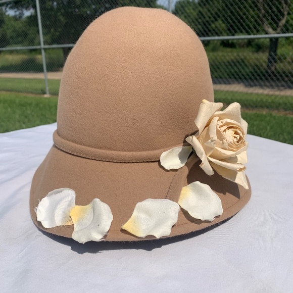 Halston Heritage | Accessories | Womens Bowler Hat Tan Decorated With ...
